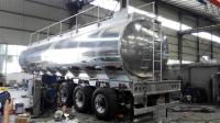 China 45,000 Liter Aluminum Palm Oil Tank Transport Trailer with 35 Ton Capacity and 6 Compartments for sale