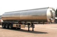 China 45,000 Liter Aluminum Palm Oil Tank Transport Trailer with 35 Ton Capacity and 6 Compartments for sale