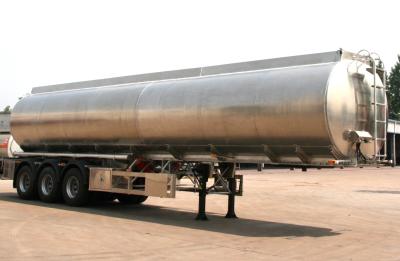 China 45,000 Liter Aluminum Palm Oil Tank Transport Trailer with 35 Ton Capacity and 6 Compartments for sale