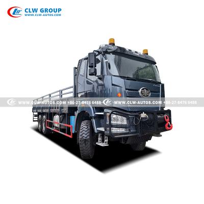China FAW J6P 6×6 25-Ton Off-Road Cargo Truck with 390HP Engine and 10-Ton Winch for Heavy Duty Mining & Logistics for sale