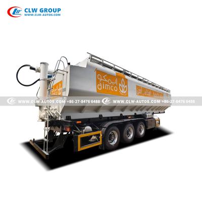 China 66 CBM Animal Bulk Feed Trailer for Poultry and Livestock Feed Transport for sale