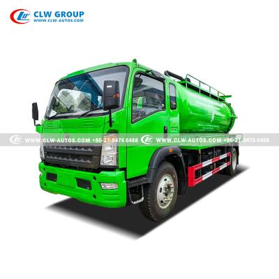 China Sinotruk HOWO RHD 10m³ Carbon Steel Tank Sewage Suction Truck with Yuchai 160HP Euro II Engine and Yifeng SK-12 Water Ring Vacuum Pump for sale