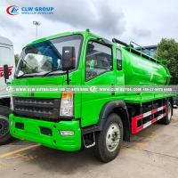 China Sinotruk HOWO RHD 10m³ Carbon Steel Tank Sewage Suction Truck with Yuchai 160HP Euro II Engine and Yifeng SK-12 Water Ring Vacuum Pump for sale