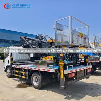 China ISUZU 4x2 30-Meter Aerial Work Platform with 200kg Stainless Steel Bucket and Telescopic Manlift for sale