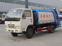 China Self Compress Side Loader Waste Truck 6CBM Rubbish Compactor Truck Dongfeng Chassis 103KW for sale