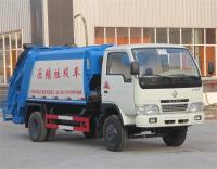 China Self Compress Side Loader Waste Truck 6CBM Rubbish Compactor Truck Dongfeng Chassis 103KW for sale