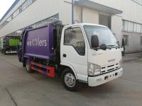 China ISUZU 4CBM Self Compressing Rear Loading Garbage Compactor Truck Hydraulic Control 7300kg GVW for sale