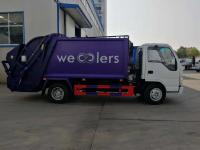 China ISUZU 4CBM Self Compressing Rear Loading Garbage Compactor Truck Hydraulic Control 7300kg GVW for sale