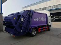 China ISUZU 4CBM Self Compressing Rear Loading Garbage Compactor Truck Hydraulic Control 7300kg GVW for sale