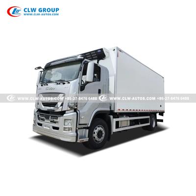 China ISUZU 10-Ton Frozen Meat Reefer Truck with Carrier Citimax 1100 and Stainless Steel Meat Rail System for sale