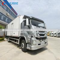 China ISUZU 10-Ton Frozen Meat Reefer Truck with Carrier Citimax 1100 and Stainless Steel Meat Rail System for sale