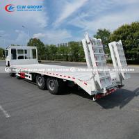 China Sinotruk HOWO 8x4 400HP Flatbed Truck with 9m Manganese Steel Deck and Hydraulic Ramp for Heavy Machinery Transport for sale