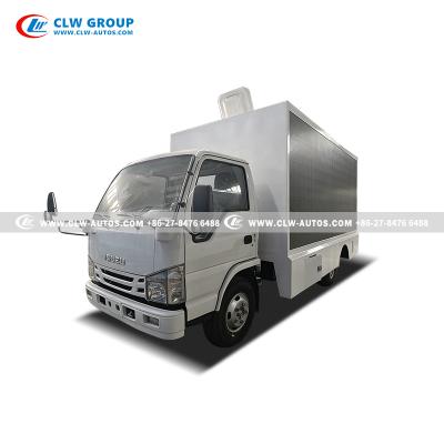 China ISUZU 100P LED Advertising Truck with 120HP Euro 4/6 Engine, Hydraulic Screen Protection & 18kW Silent Generator for sale