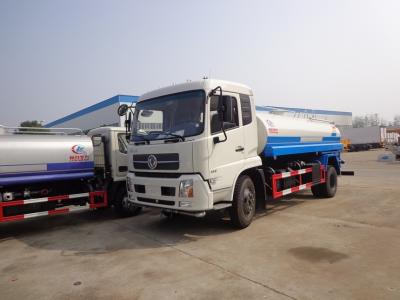 China Dongfeng 6-Wheel 180hp Water Bowser Truck with 15000L Capacity and 28M Water Cannon Range for sale