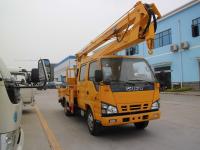 China ISUZU Double Row Aerial Lift Truck 130hp 16 Meters Hydraulic Platform with 250kg Capacity for sale