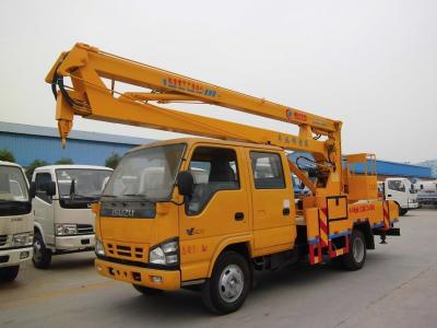 China ISUZU Double Row Aerial Lift Truck 130hp 16 Meters Hydraulic Platform with 250kg Capacity for sale