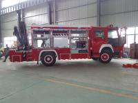 China HOWO 4x2 Rescue Fire Brigade Truck with 5-Ton Crane and 6000L Water Tank for Emergency Response for sale