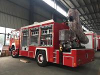 China HOWO 4x2 Rescue Fire Brigade Truck with 5-Ton Crane and 6000L Water Tank for Emergency Response for sale