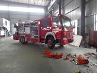 China HOWO 4x2 Rescue Fire Brigade Truck with 5-Ton Crane and 6000L Water Tank for Emergency Response for sale