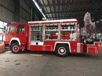 China HOWO 4x2 Rescue Fire Brigade Truck with 5-Ton Crane and 6000L Water Tank for Emergency Response for sale