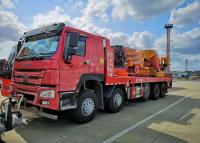China 100 Ton Heavy Duty Truck Mounted Telescopic Crane with 15m Reach and 16.8m Height on 10x4 SINOTRUK HOWO Chassis for sale