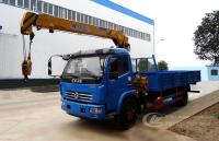 China Dongfeng 3.2 Ton Straight Arm Truck Mounted Mobile Crane with 4 Ton Lifting Capacity Telescoping Boom for sale