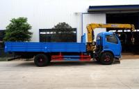 China Dongfeng 3.2 Ton Straight Arm Truck Mounted Mobile Crane with 4 Ton Lifting Capacity Telescoping Boom for sale