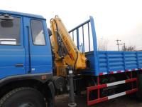 China Dongfeng 10 Wheel Truck Mounted Telescopic Crane 10 ton with Folded Knuckle Boom for sale