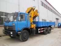 China Dongfeng 10 Wheel Truck Mounted Telescopic Crane 10 ton with Folded Knuckle Boom for sale