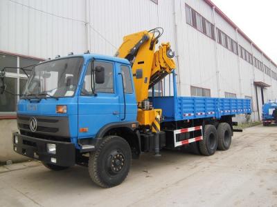 China Dongfeng 10 Wheel Truck Mounted Telescopic Crane 10 ton with Folded Knuckle Boom for sale