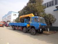 China 10 Ton Dropside Truck Mounted Telescopic Crane Hydraulic Straight Arm 10m Lifting Height for sale