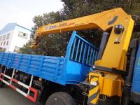 China 10 Ton Dropside Truck Mounted Telescopic Crane Hydraulic Straight Arm 10m Lifting Height for sale