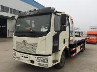 China FAW 4 Ton Emergency Wrecker Tow Truck 6200mm Plate Towing Recovery for sale