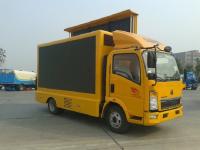 China HOWO 4-Ton Mobile Digital LED Billboard Truck with P6 Display and 110HP Engine for Outdoor Advertising for sale