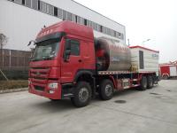 China Intelligent Asphalt Road Tank Truck HOWO 8x4 Synchronous Chip Sealer 9cbm Asphalt 14cbm Gravel for sale