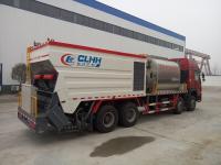 China Intelligent Asphalt Road Tank Truck HOWO 8x4 Synchronous Chip Sealer 9cbm Asphalt 14cbm Gravel for sale