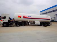 China 25 Tons LPG Gas Tanker Truck Trailer 56m³ Capacity with Dongfeng Tractor Head and 1.61MPa Design Pressure for sale