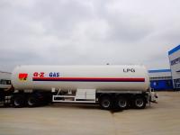 China 25 Tons LPG Gas Tanker Truck Trailer 56m³ Capacity with Dongfeng Tractor Head and 1.61MPa Design Pressure for sale