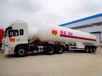 China 25 Tons LPG Gas Tanker Truck Trailer 56m³ Capacity with Dongfeng Tractor Head and 1.61MPa Design Pressure for sale
