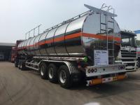 China 45CBM Aluminium Alloy Thermal Insulation Oil Tank Trailer Semi Trailer Fuel Delivery Truck 3 Axles for sale