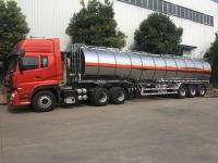 China 45CBM Aluminium Alloy Thermal Insulation Oil Tank Trailer Semi Trailer Fuel Delivery Truck 3 Axles for sale