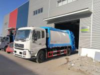 China Dongfeng 10cbm Rear Loading Garbage Compactor Truck Cummins 190HP Residential Recycling for sale