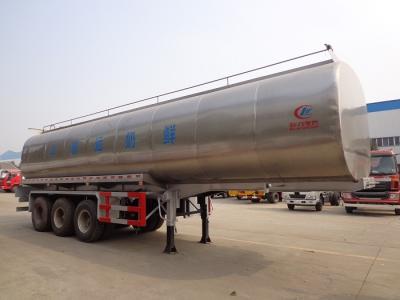 China 40t Fresh Milk Delivery Tanker Trailer 3 Axle Stainless Steel 30CBM Insulated Tank Truck for sale