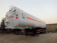 China 45000 Liters 3-Axle Fuel Tanker Semi Trailer | 45 Tons Capacity | Carbon Steel Construction for sale