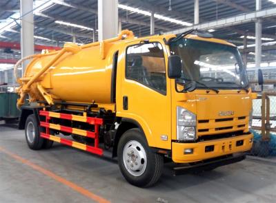 China ISUZU 10,000 Liter Sewage Vacuum Suction Truck with 190HP Engine for Municipal Cleaning for sale