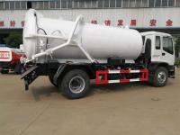 China ISUZU 10,000 Liter Sewage Vacuum Suction Truck with 190HP Engine for Municipal Cleaning for sale