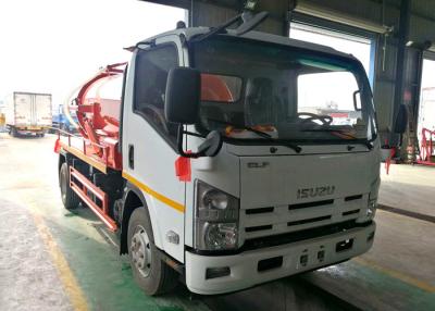 China ISUZU 4 Ton Vacuum Suction Truck 4000L Sewage Tanker for City Sewer Cleaning for sale