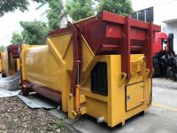 China 10 Ton Garbage Compactor Truck Container with 10000kg Capacity and 90km/h Speed for Solid Waste Management for sale