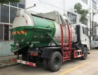 China Dongfeng 10CBM Hydraulic Cylinder Shape Garbage Truck Diesel Engine 270HP Waste Collection for sale