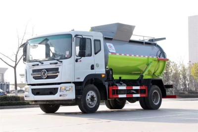 China Dongfeng 10CBM Hydraulic Cylinder Shape Garbage Truck Diesel Engine 270HP Waste Collection for sale